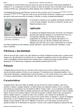 Lâmpada fluorescente | PDF