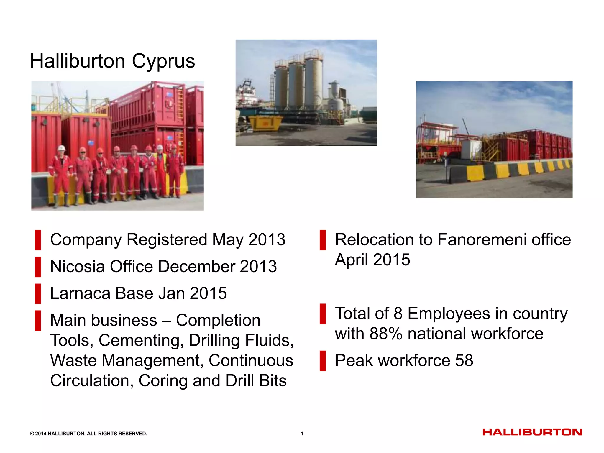 Halliburton Liquid mud plant at Larnaka port | PPTX