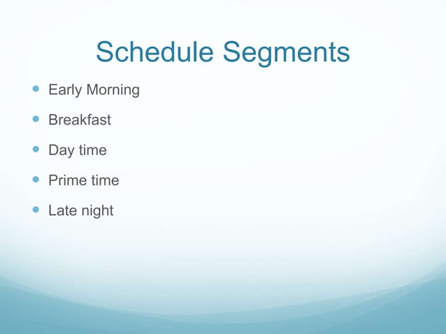 Tv scheduling | PPT