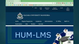 How to Login to HUM-LMS account ? How to create a HUM-LMS account?(https://youtu.be/c9-Cb8JxB0g ...