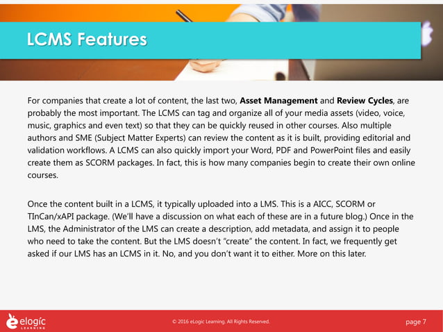 LMS 101: LMS vs. LCMS | PPT