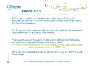 Li-ion into EV Simulator - LMS Conference 2011 Oral Presentation | PDF