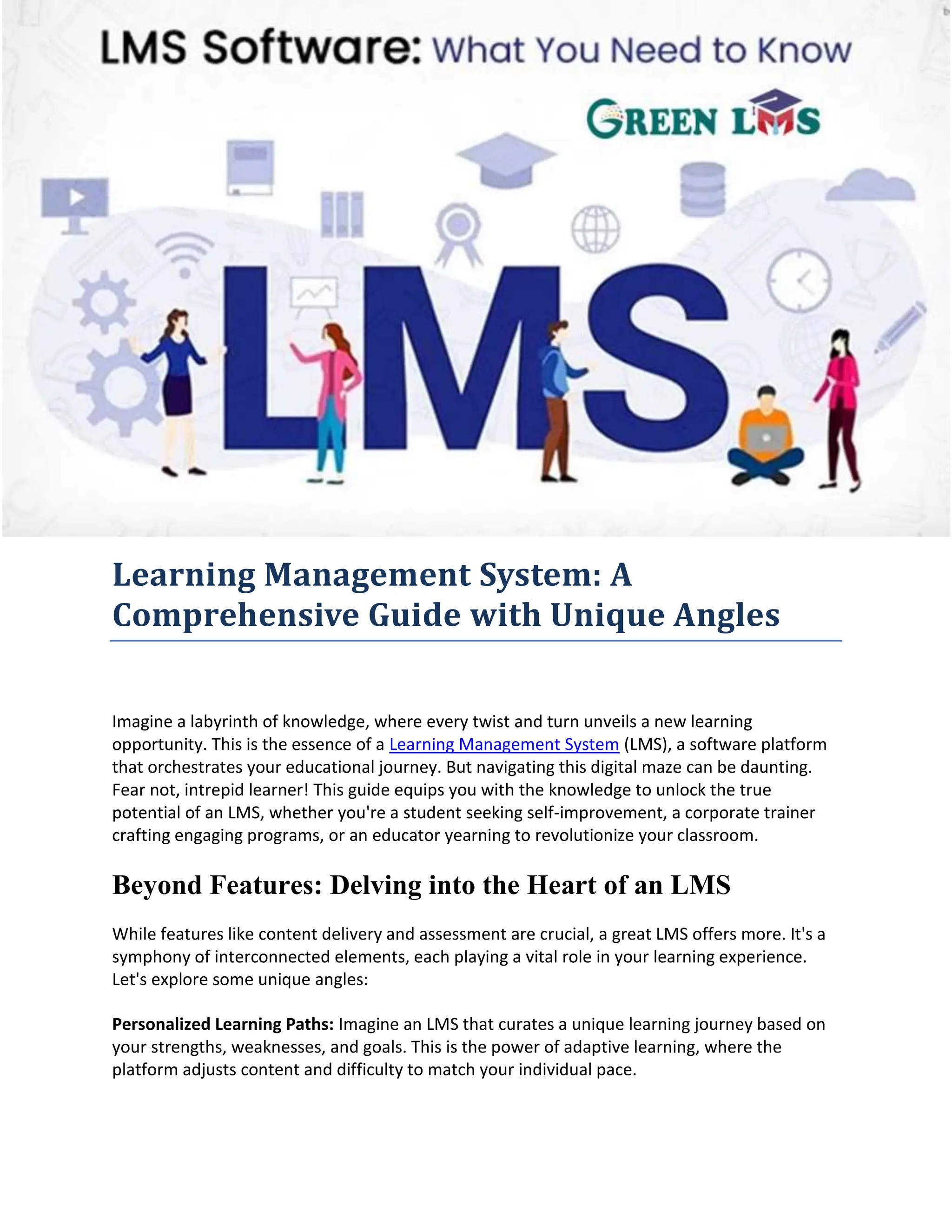 Lms A Comprehensive Guide With Unique Angles Docx