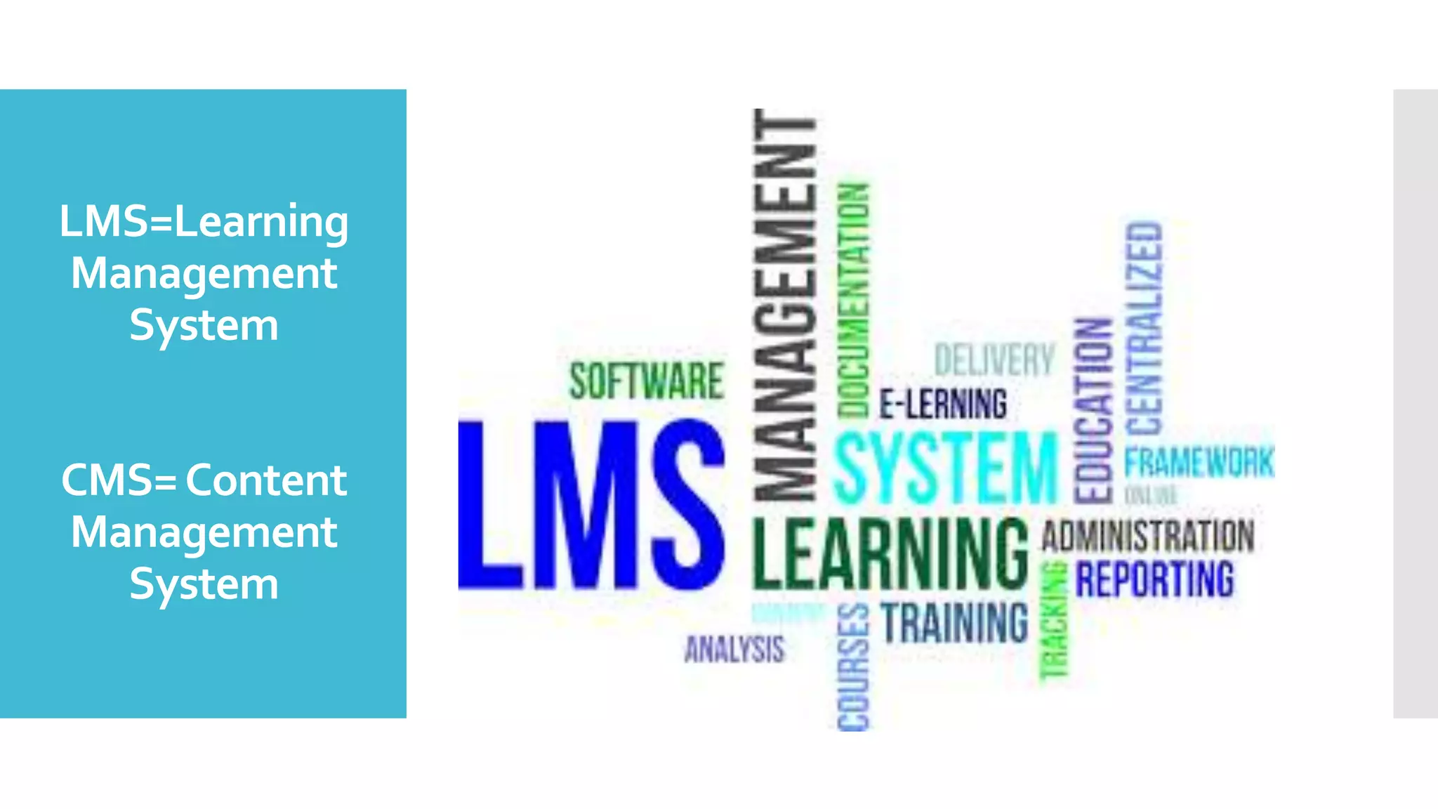 LMS and CMS for Developing e-learning Applications | PPTX