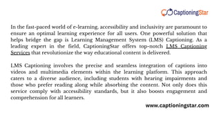 LMS Captioning Services by CaptioningStar.pdf