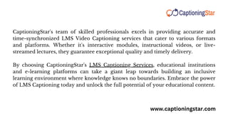 LMS Captioning Services by CaptioningStar.pdf