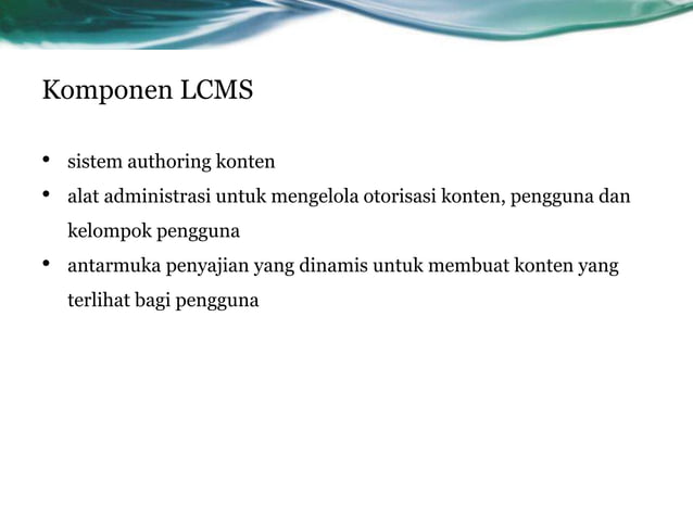 LMS dan LCMS wily | PPTX