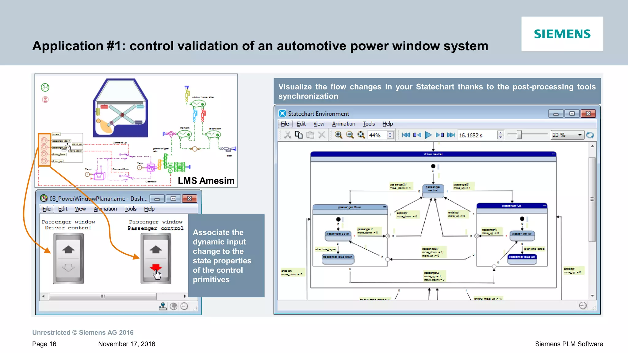 Statechart Designer of LMS Imagine.Lab Amesim: combine discrete-event control and continuous ...