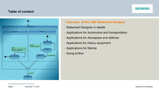 Statechart Designer of LMS Imagine.Lab Amesim: combine discrete-event control and continuous ...