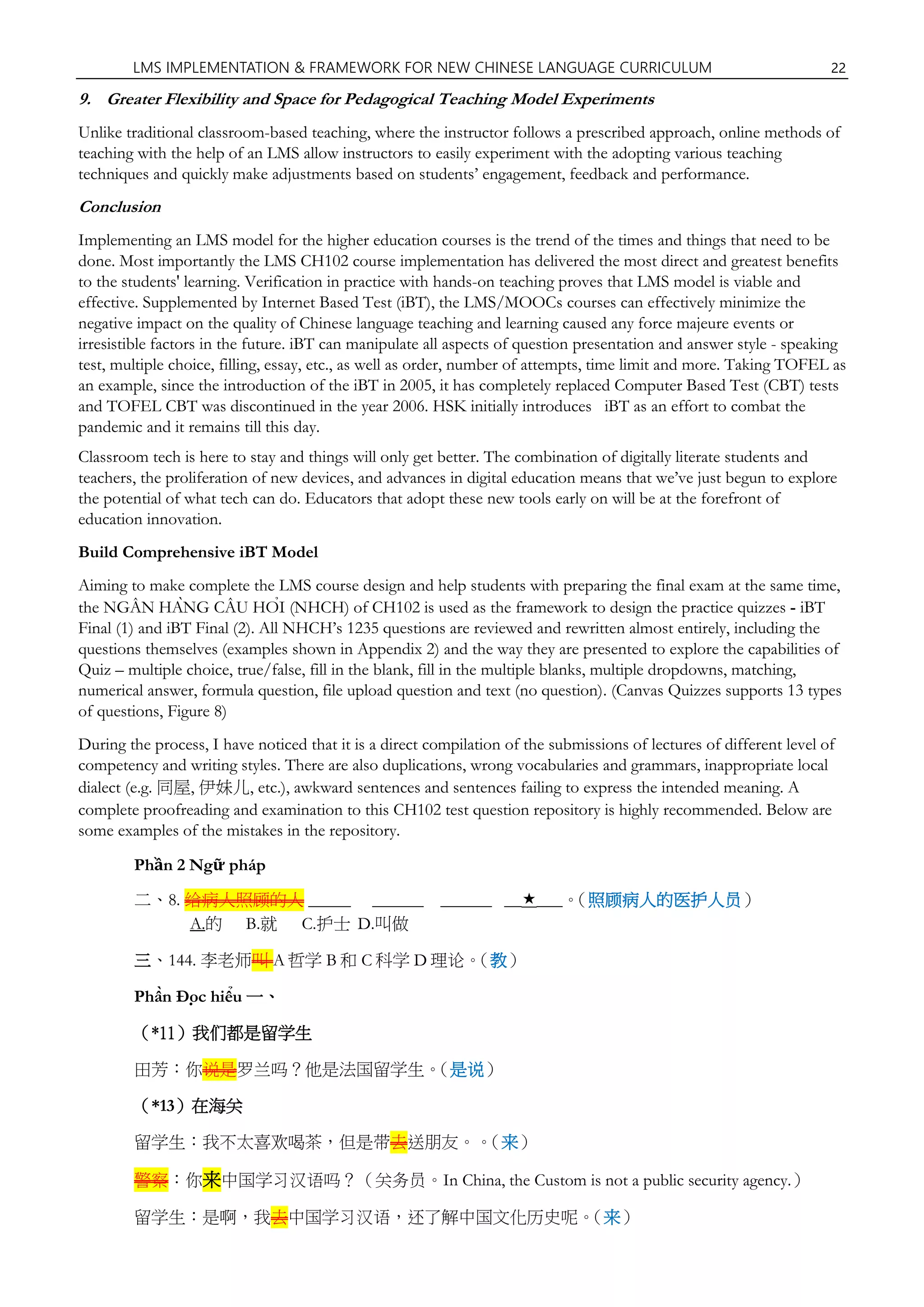 LMS Implementation & Proposed Framework for New HSK Curriculum | PDF