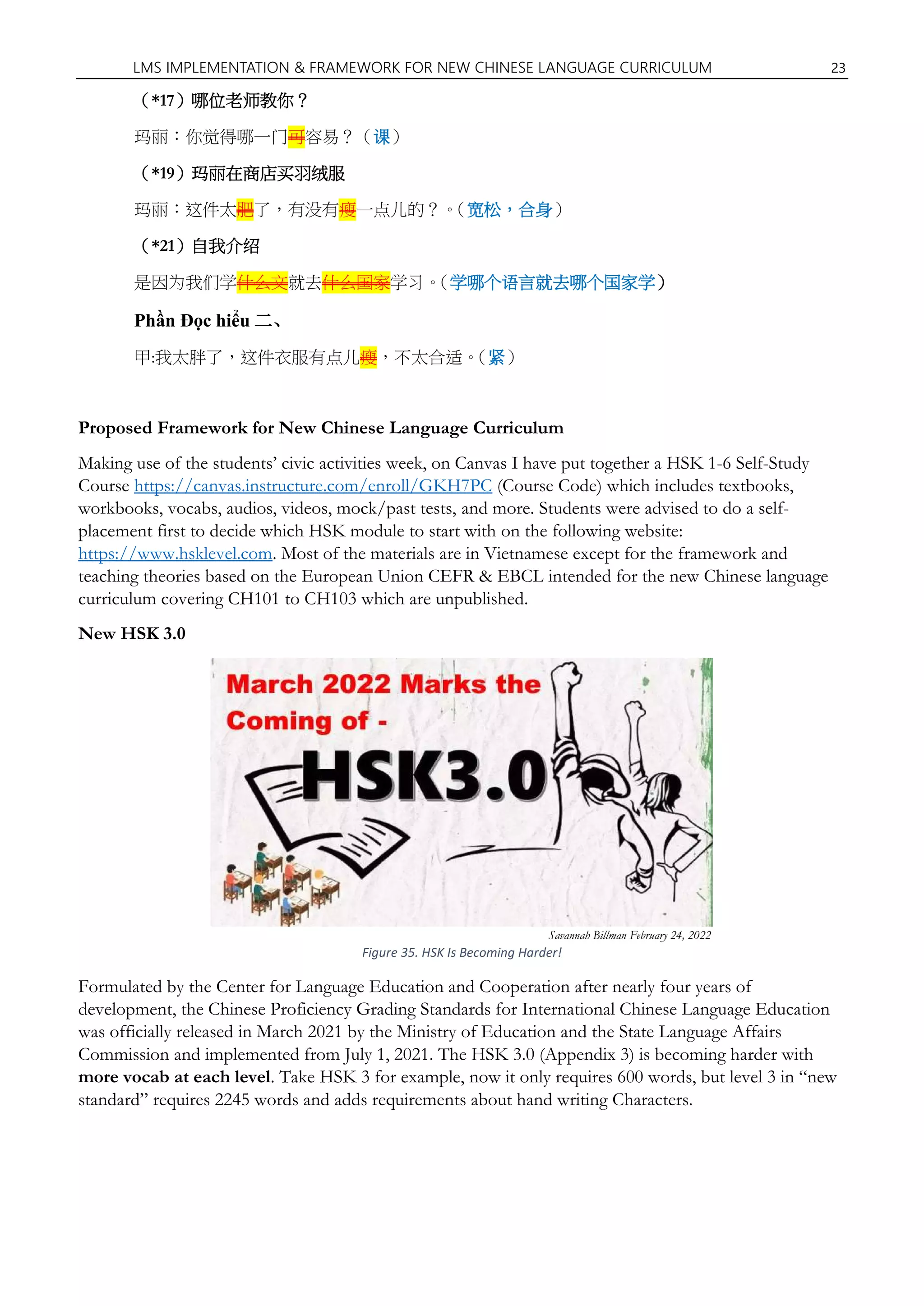 LMS Implementation & Proposed Framework for New HSK Curriculum | PDF