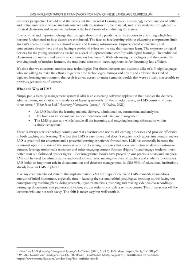 LMS Implementation & Proposed Framework for New HSK Curriculum | PDF