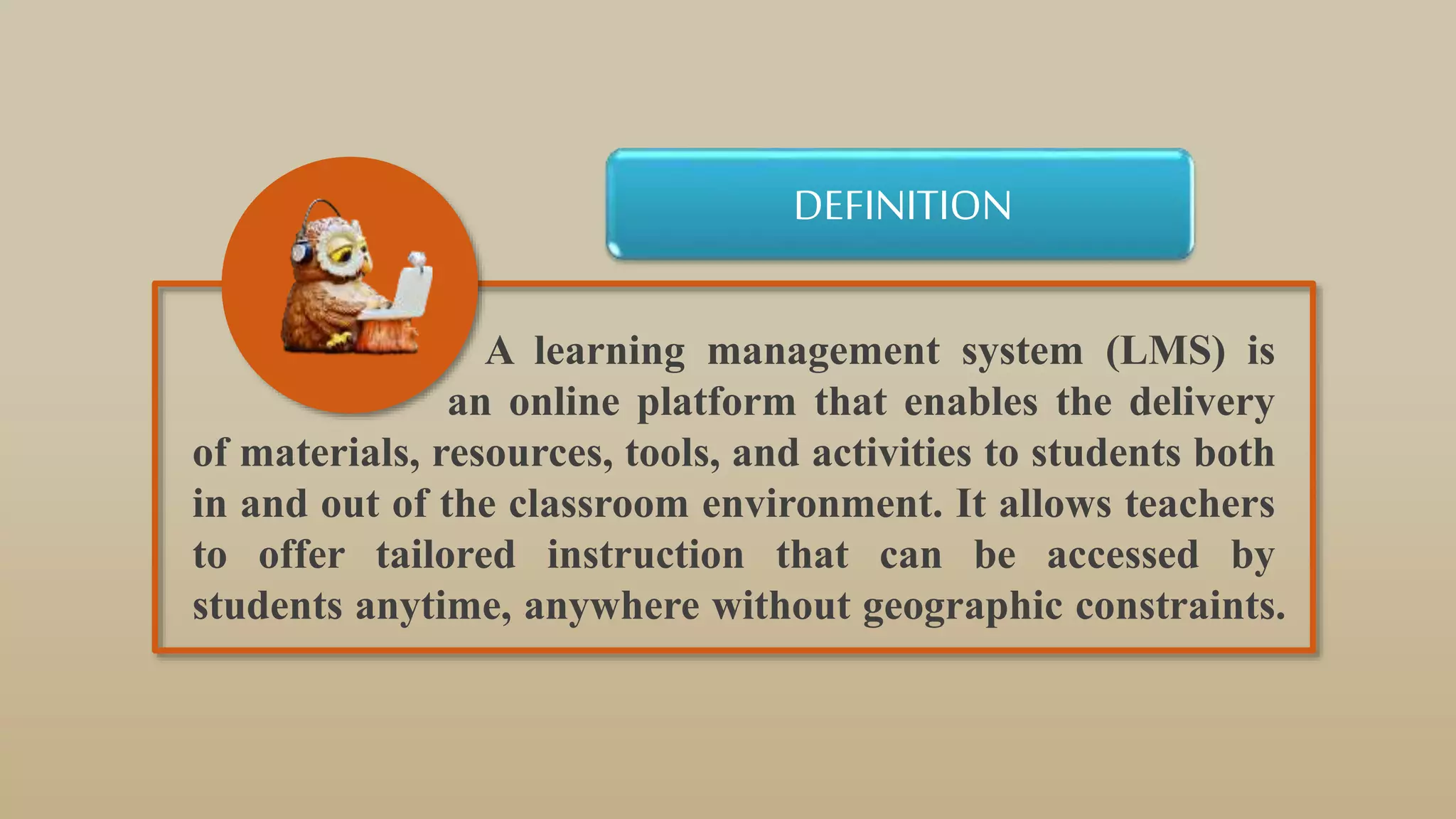 Lms learning management system a game changer | PPTX