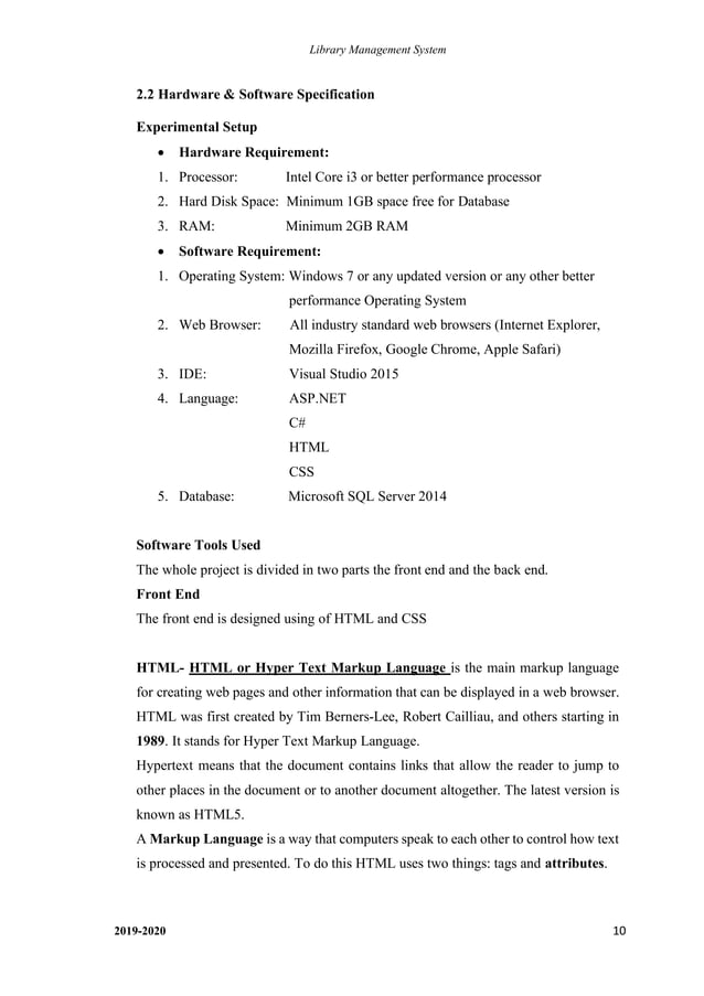 Thesis on Library Management System | LMS | Project Report | PDF ...