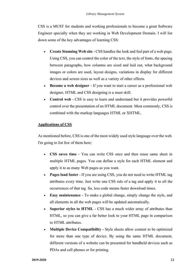 Thesis on Library Management System | LMS | Project Report | PDF ...