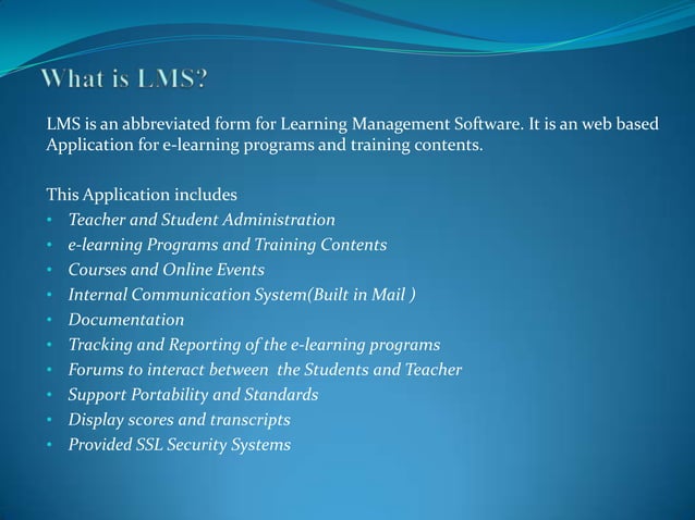 Lms powerpoint | PPTX