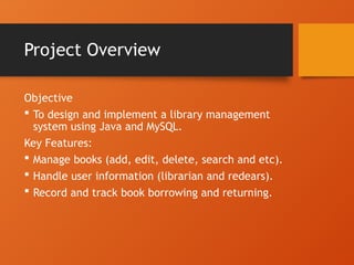 Library Management System | Presentation | PPTX