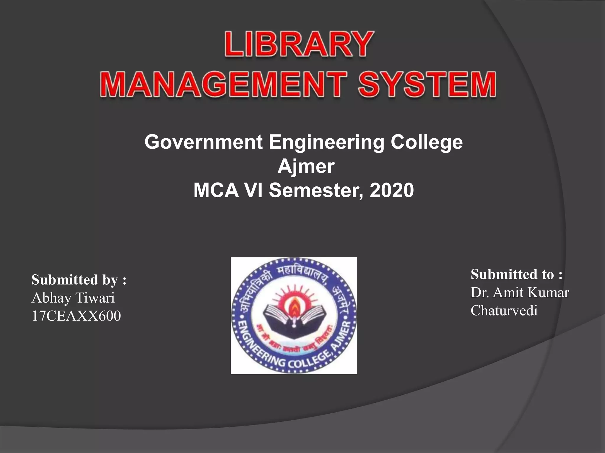 Library Management System | PPT
