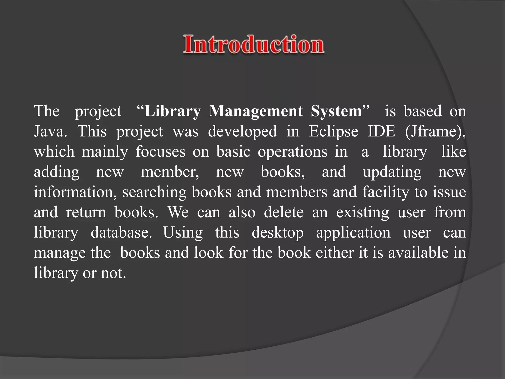 Library Management System | PPT