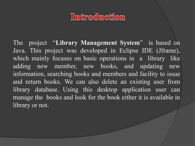 Library Management System | PPT