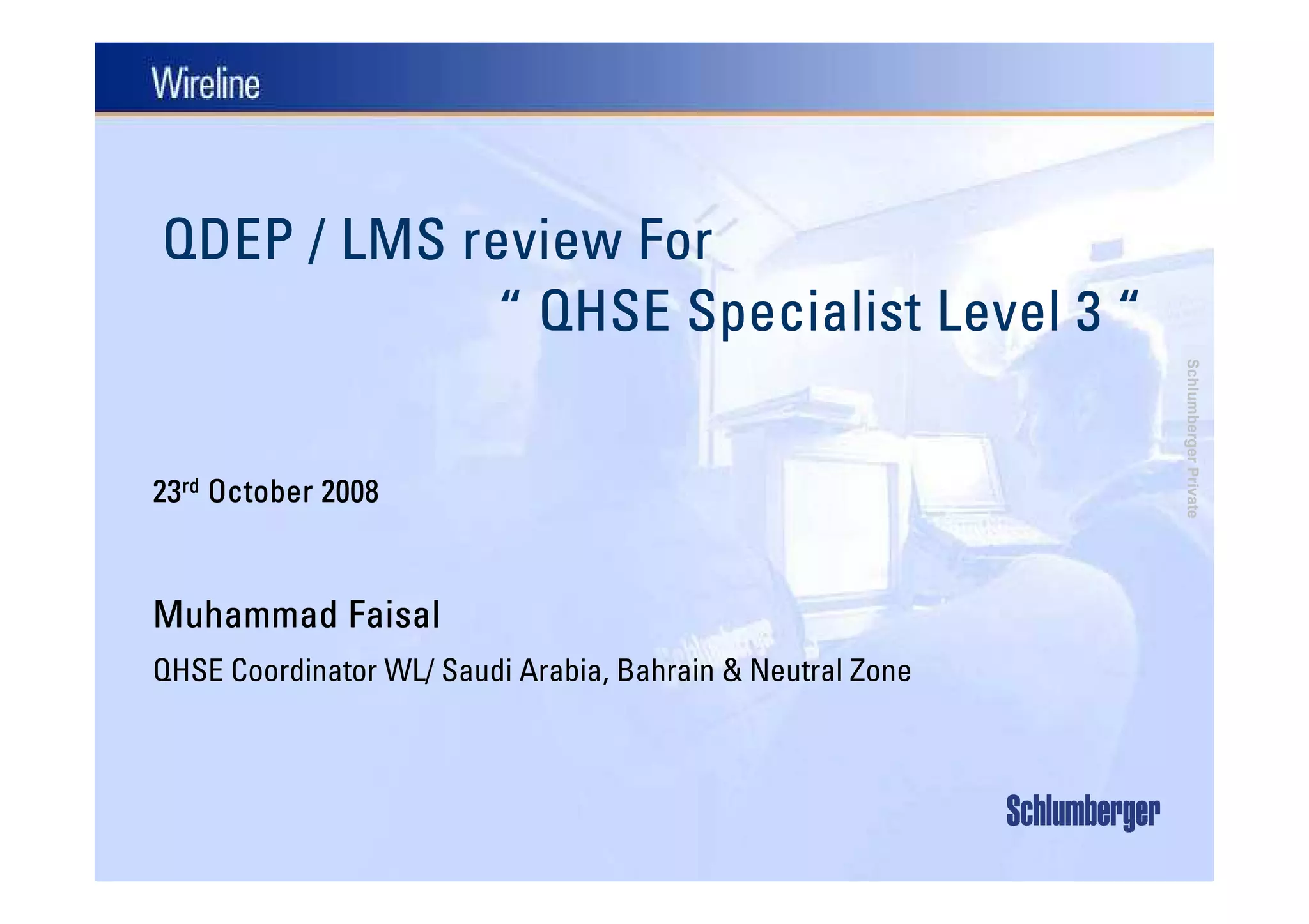 Lms Qdep Review Presentation M Faisal2 23102008 B(1) | PDF