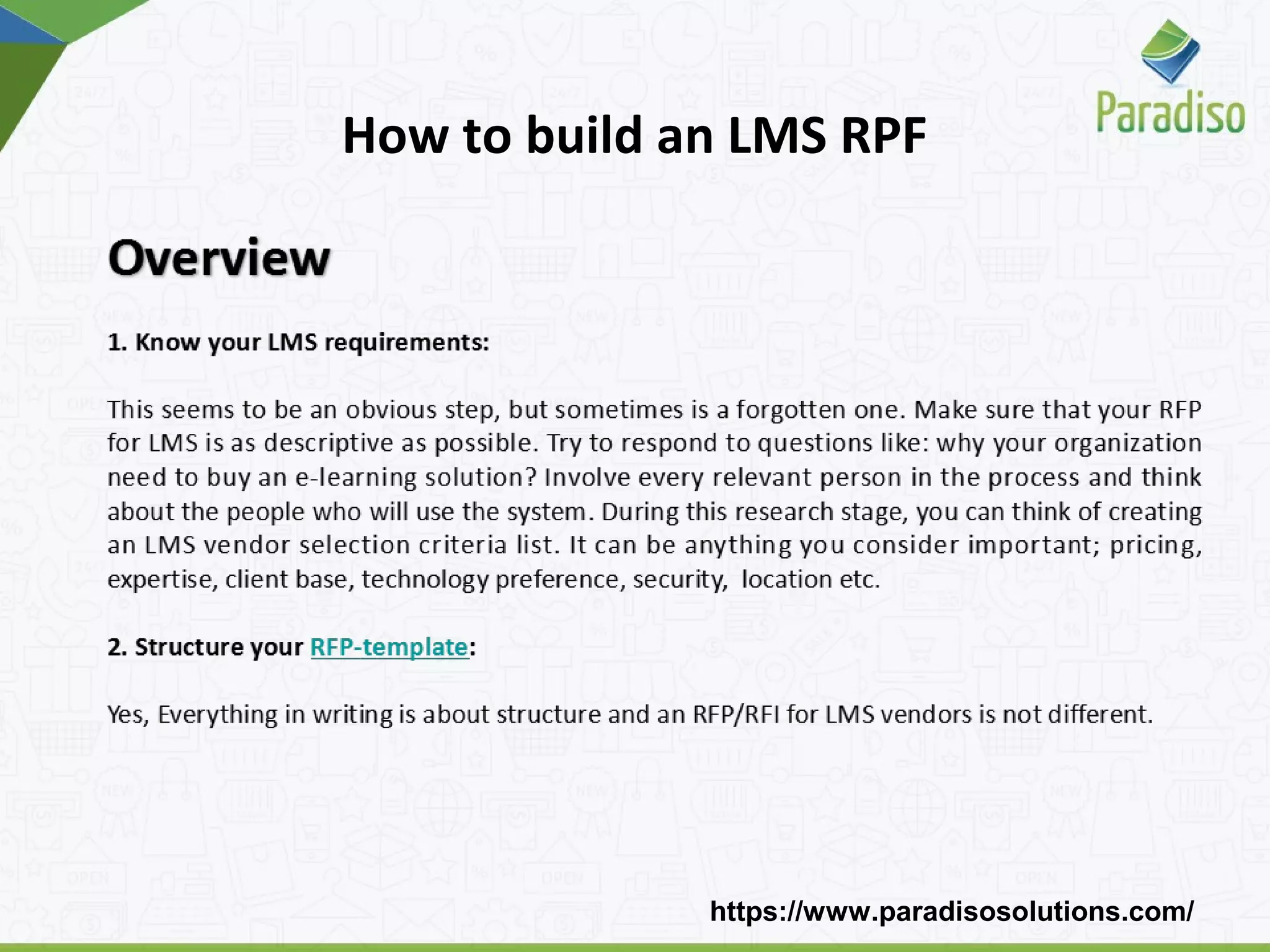 All about LMS RFP | PPT