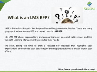 All about LMS RFP | PPT