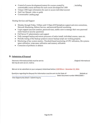 LMS RFP Example (LMS RFP Sample) | PDF