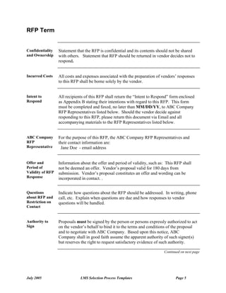 Lms Selection Templates | PDF