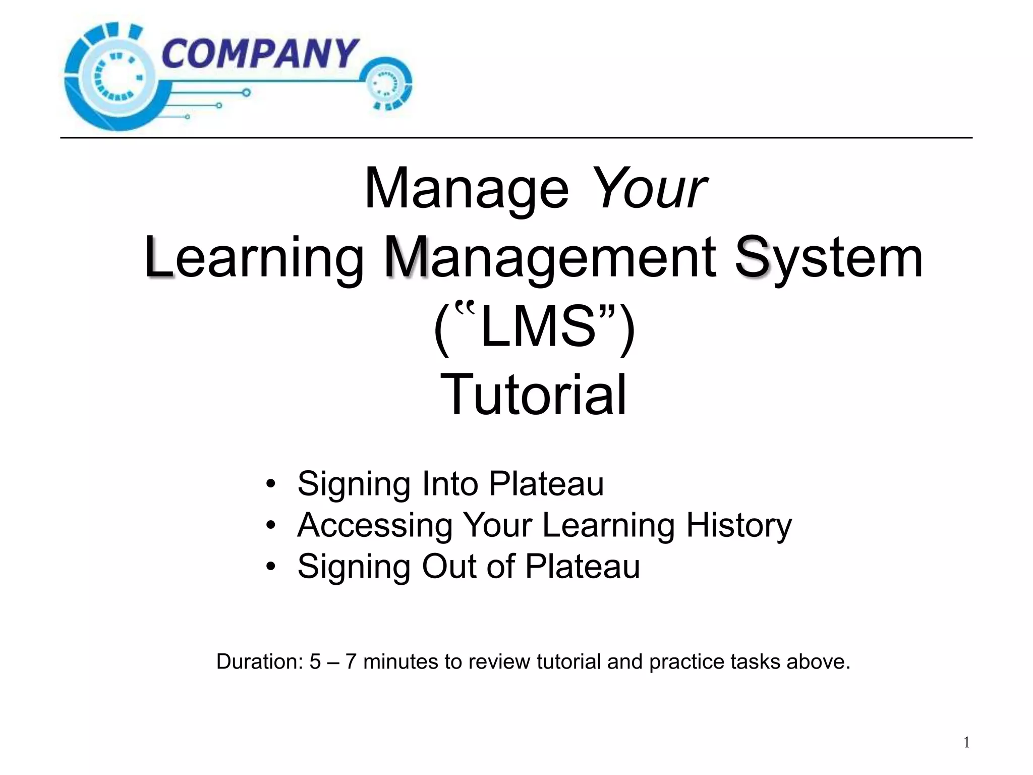 LMS Tutorial | PPT