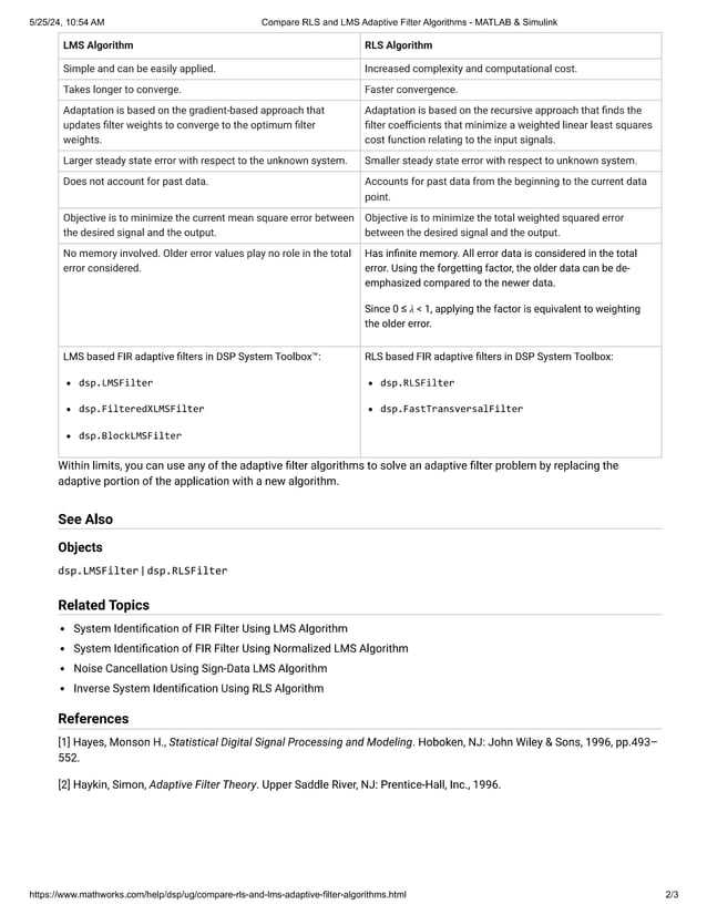 Least Mean Square VS Recursive Least Square.pdf
