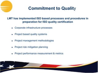 Lmt capabilities brief, | PPTX