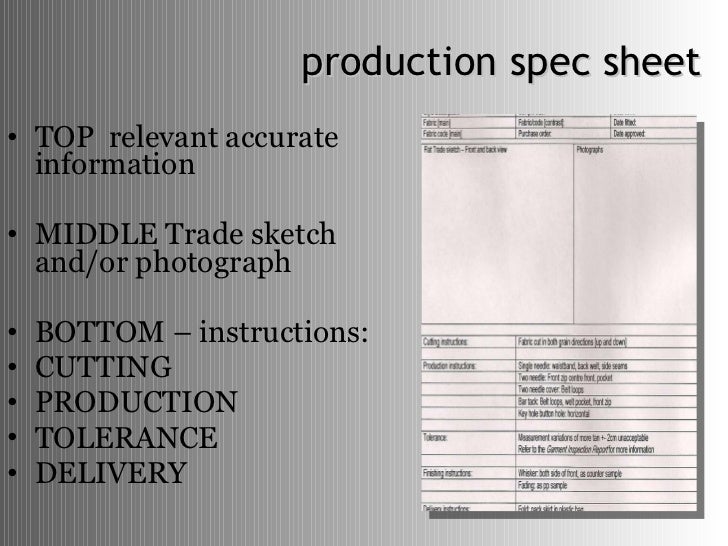 How to Develop Product Specifications for Fashion Design.