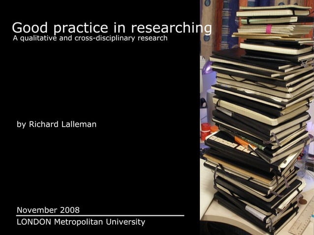 Good practice in researching: A qualitative and cross-disciplinary ...