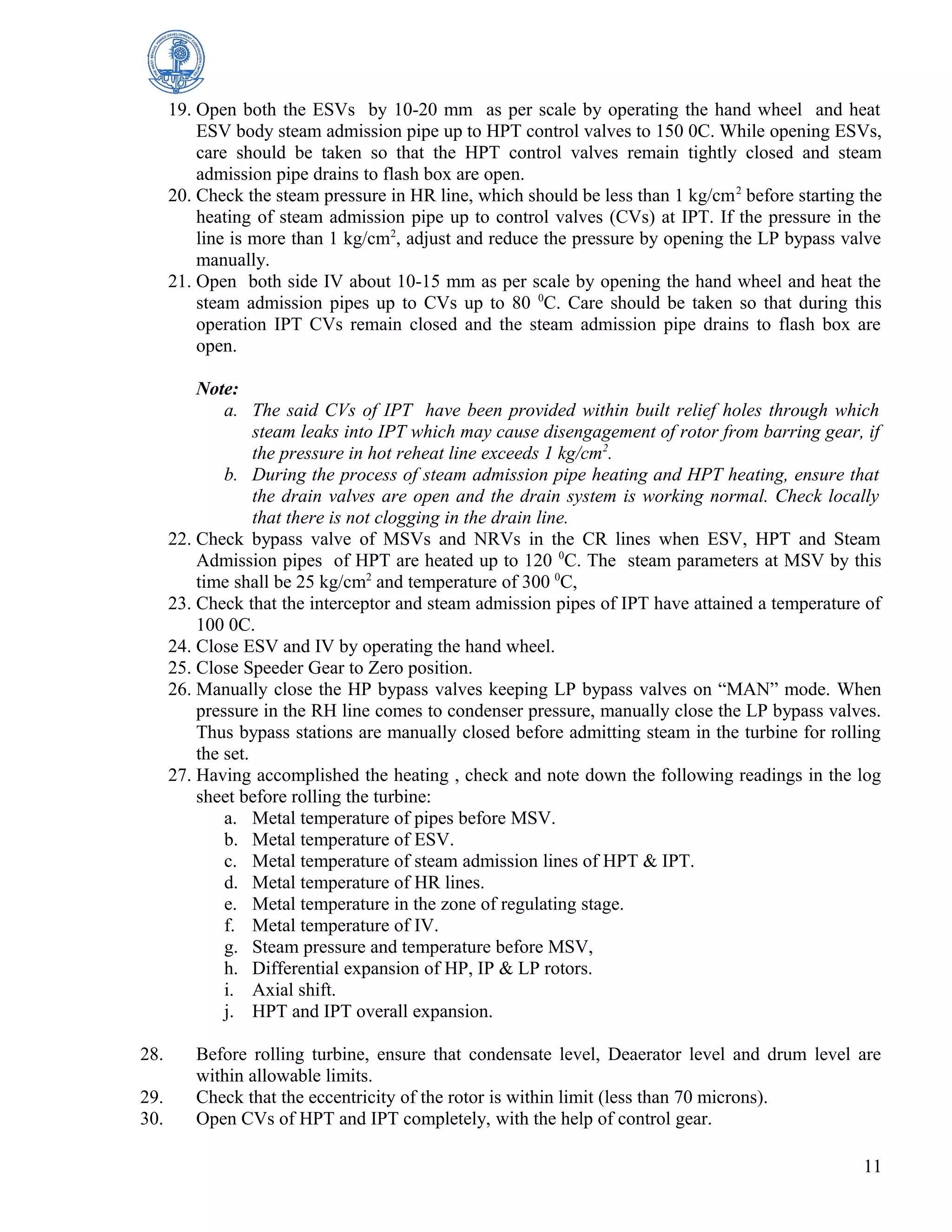 Lmw turbine oprn. manual | DOC