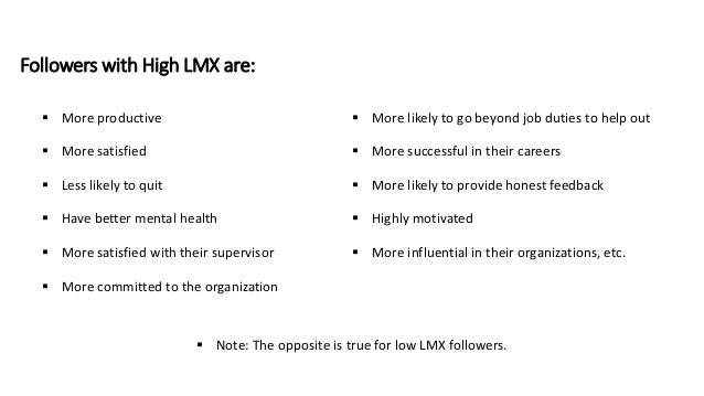 Leader-Member Exchange (LMX) Theory | PPT