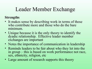 LMX and Transformational Theories | PPT