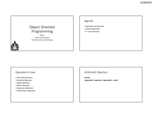 Dsa 103 Object Oriented Programming Week 2 Ppt