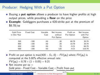 Introduction to Risk Management (strategies for a firm) | PDF