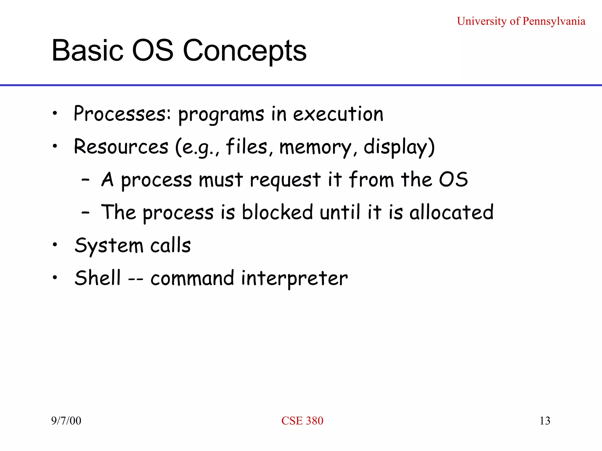 CSE 370 - Introduction to Operating Systems | PPT