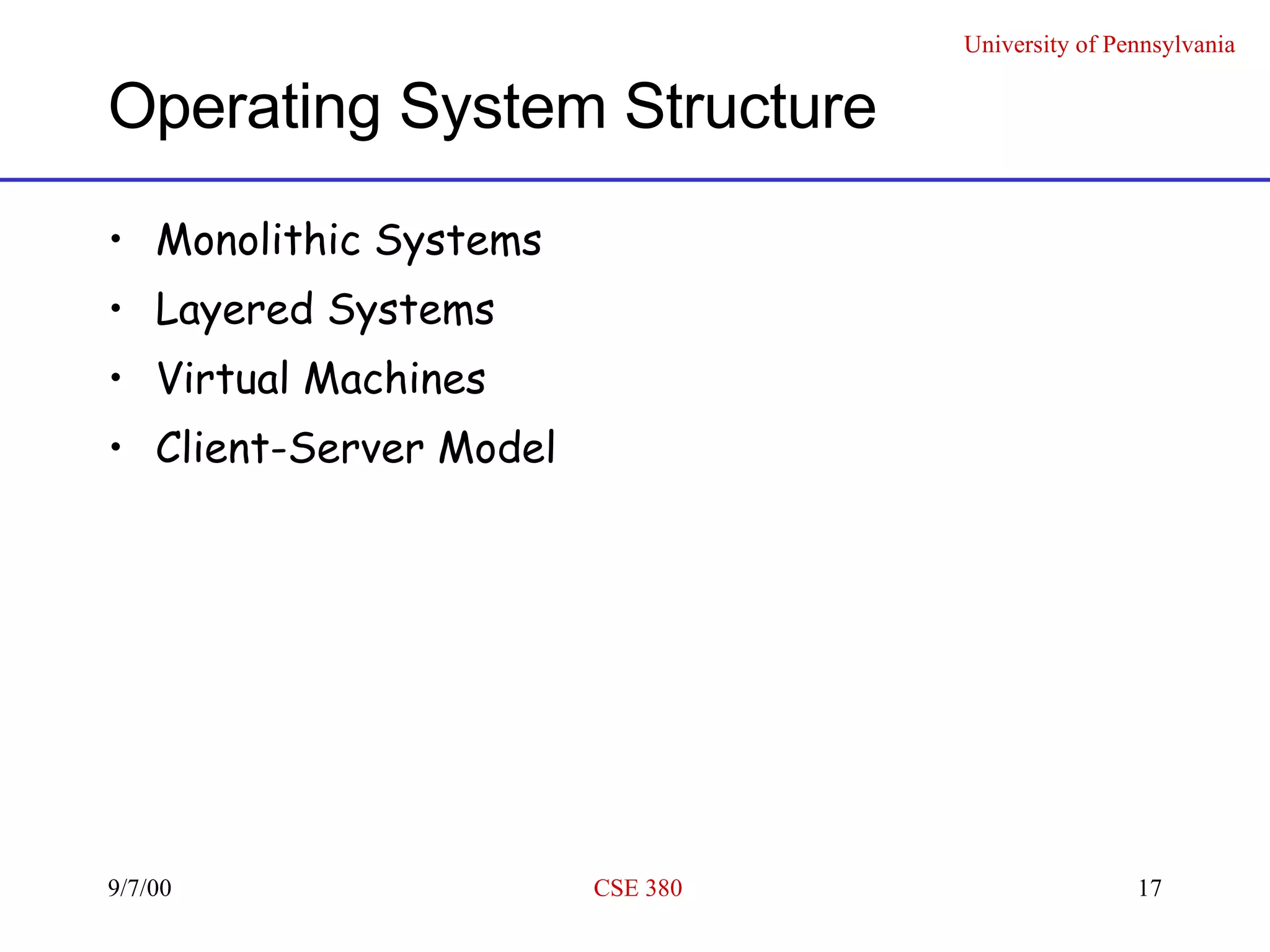 CSE 370 - Introduction to Operating Systems | PPT