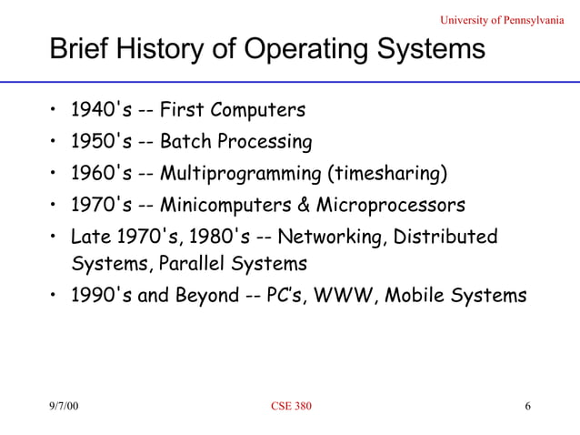 CSE 370 - Introduction to Operating Systems | PPT