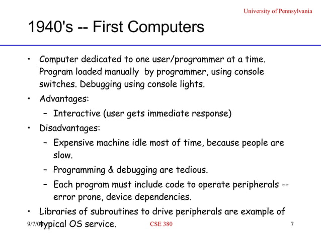 CSE 370 - Introduction to Operating Systems | PPT