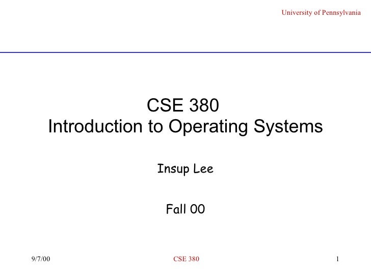 Cse 370 Introduction To Operating Systems 7223