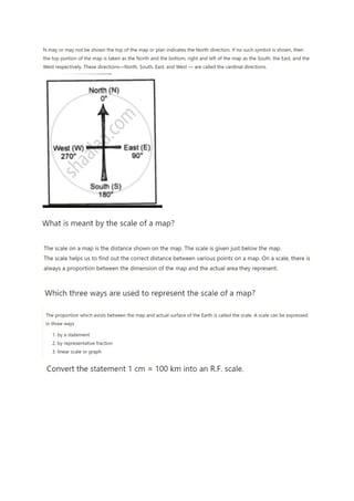 Mapping of Earth, its features, questions, answers, fill up the blanks ...