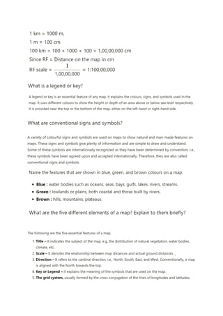 Mapping of Earth, its features, questions, answers, fill up the blanks ...