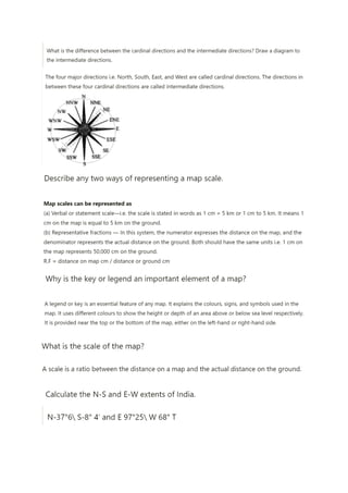 Mapping of Earth, its features, questions, answers, fill up the blanks ...