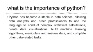 Python.pptx | Programming Languages | Computing