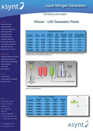 Liquid Nitrogen Generators | PDF