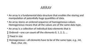 LN 3 PPT 1.pptx, arrays, rows and column | PPTX